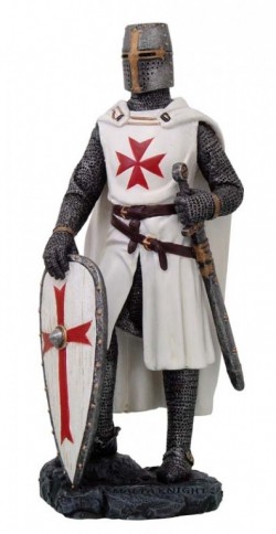 Maltese Knight with White Shield Figurine